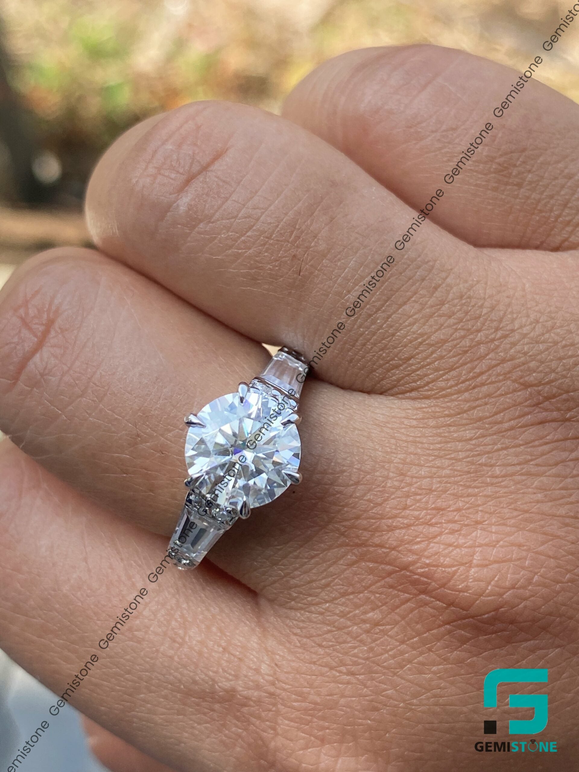 Moissanite Princess Beatrice Engagement Ring – Gemistone